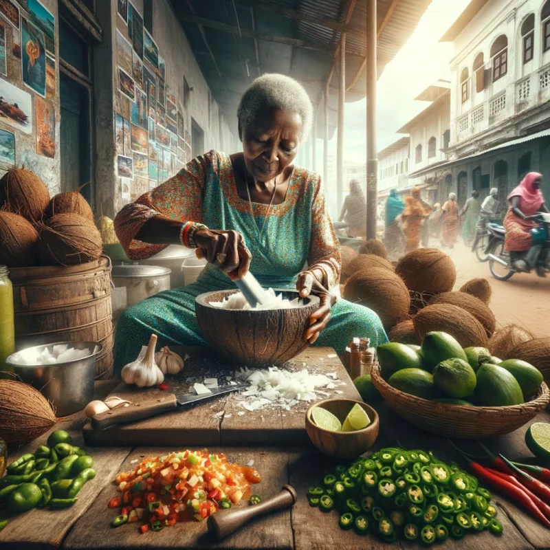 Swirls of Flavor: Unveiling Tanzanian Coconut Chutney