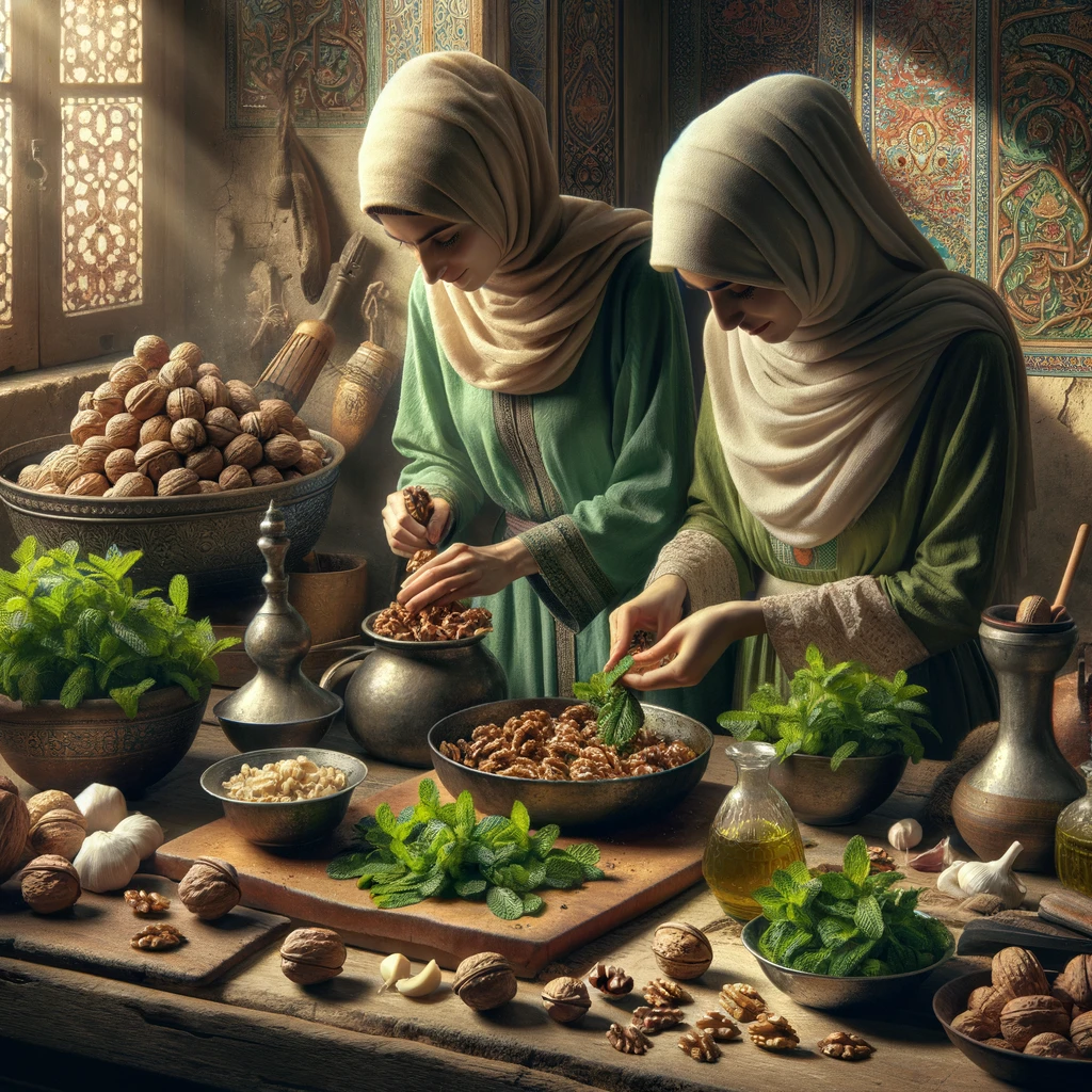 A Mediterranean Mingle: Mint and Walnut Dip