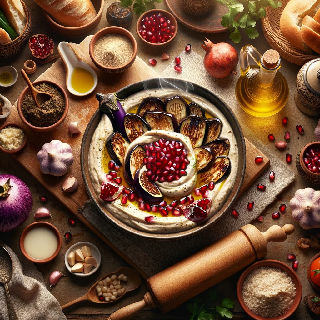 Garnet & Eggplant: Iraqi Baba Ganoush with Pomegranate